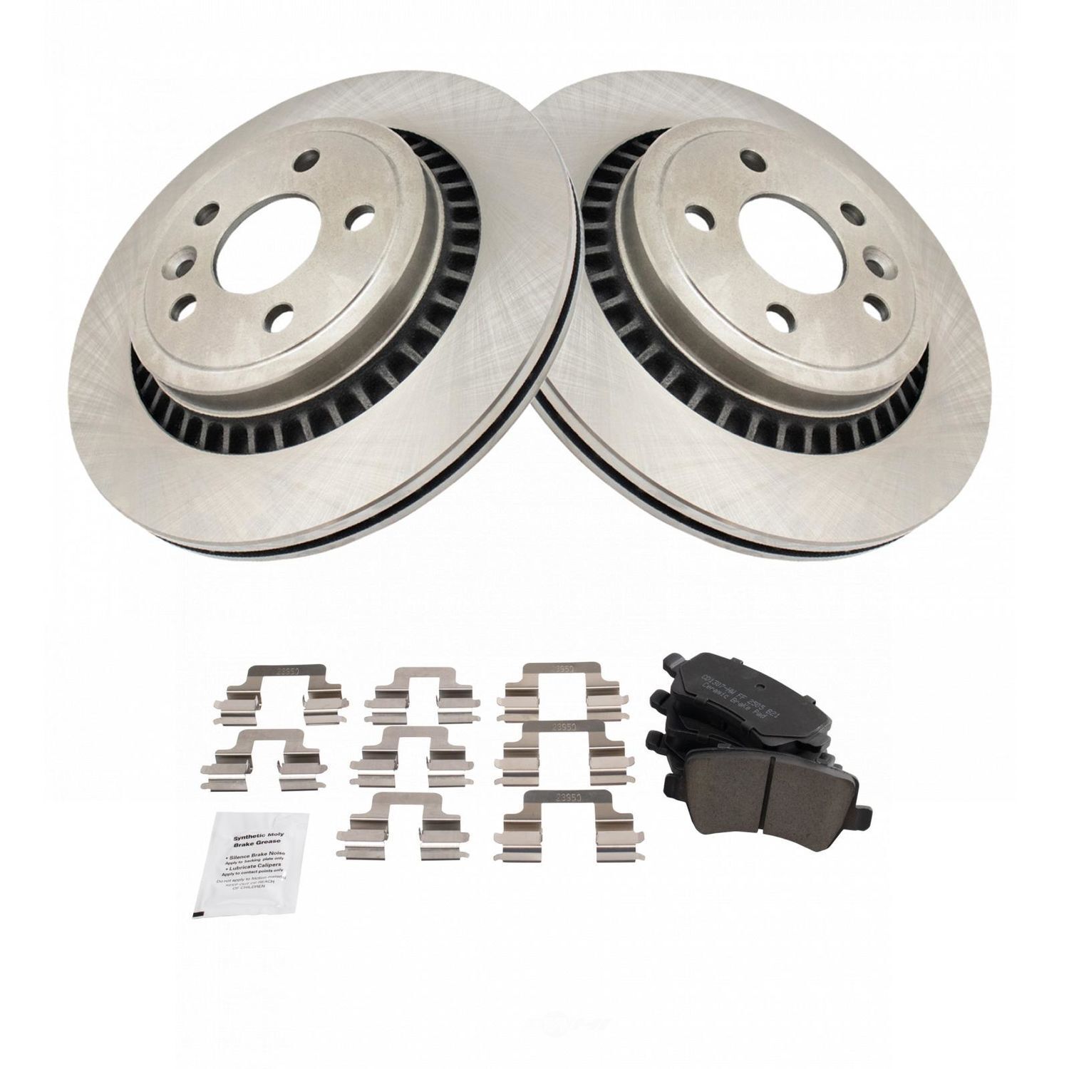 Disc Brake Kit-3 Piece Brake Pad and Rotor Kit TRQ BKA19462 fits 2010 ...