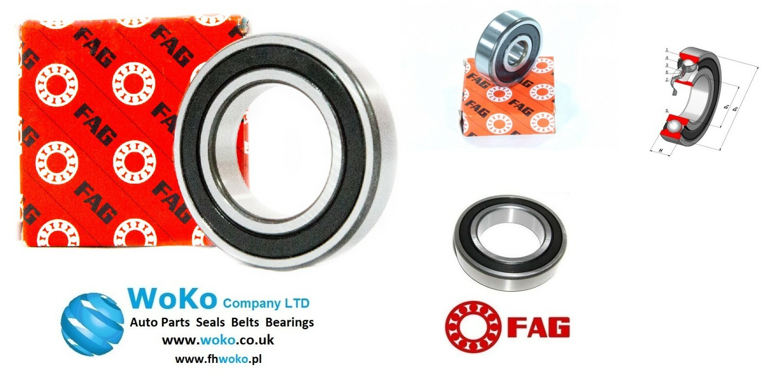 Bearing 6203 2RSRC3 6203 2rsc3 6203RS 6203DUC3 6203 dduc3 dimension ...