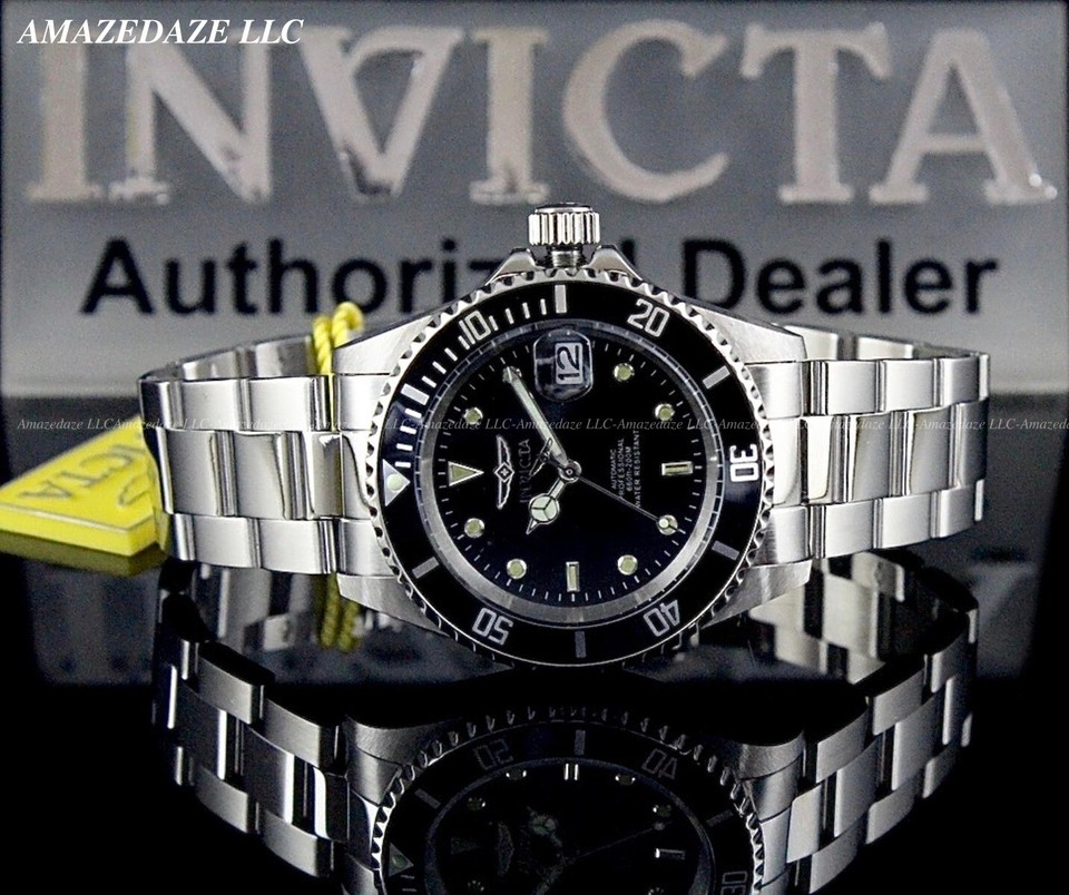 NEW Invicta Men's Pro Diver 24J Automatic NH35A Stainless Steel BLACK ...