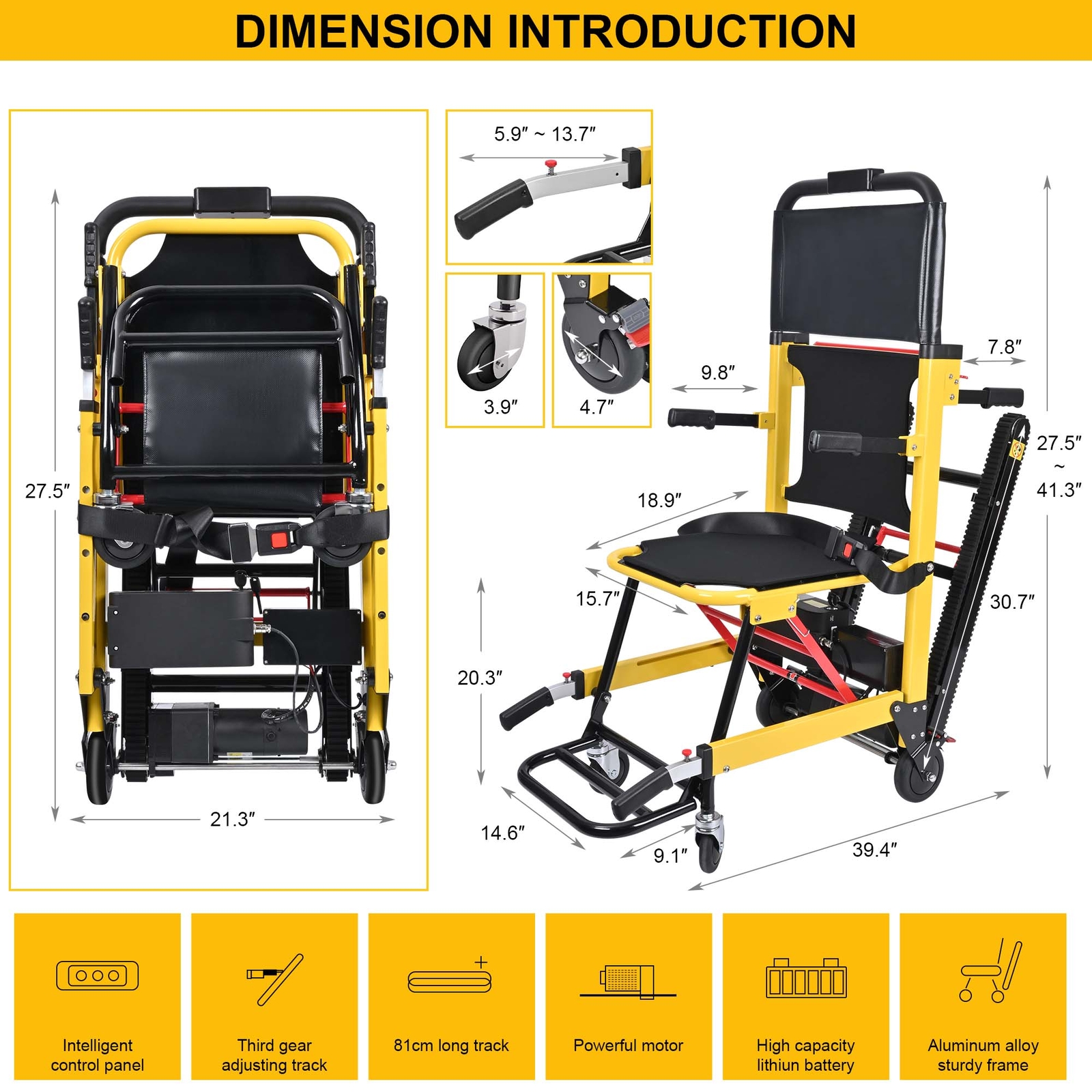 Motorized Stair Climbing WheelChair Lifting Wheel Chair Vehicle Walker ...