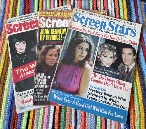 Lot of 3 Screen Stars Magazine - 1968, 1971, 1972 - Vintage Tabloid ...