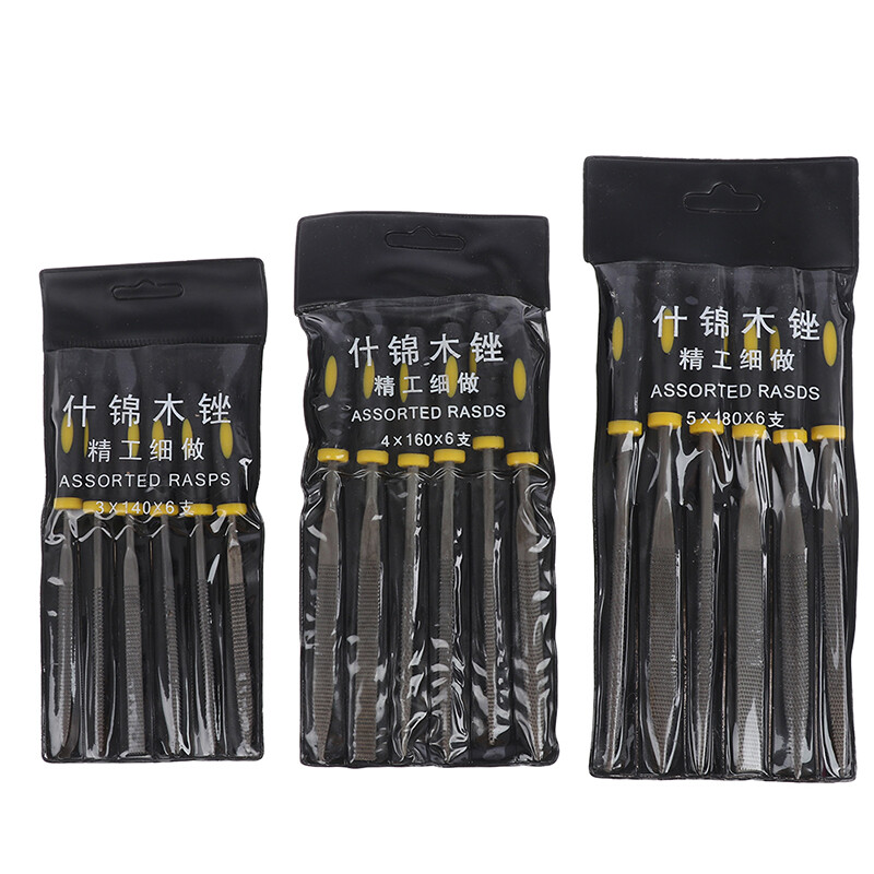 6Pc Mini Metal Filing Rasp Needle File Wood Tools Hand WoodworkingY_jx ...