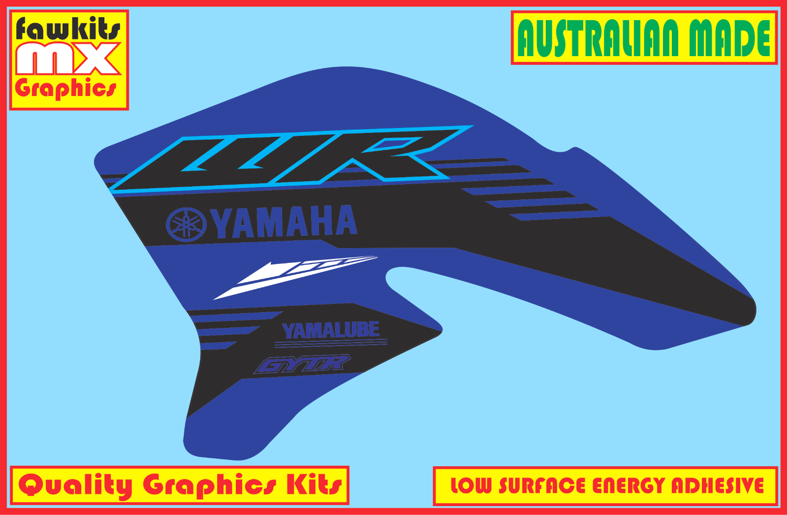 YAMAHA WR250R-WR250X 2008-18 HYPER 2 MX GRAPHICS KIT STICKER KIT ...
