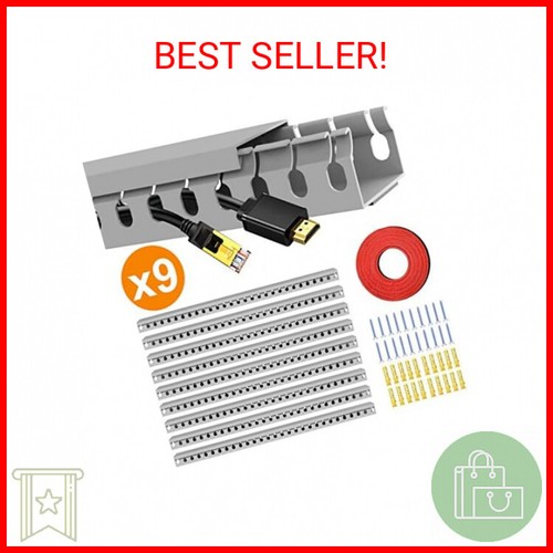 Alritz Cable Raceway Kit, 138 inch Open Slot Wiring Raceway Duct with ...