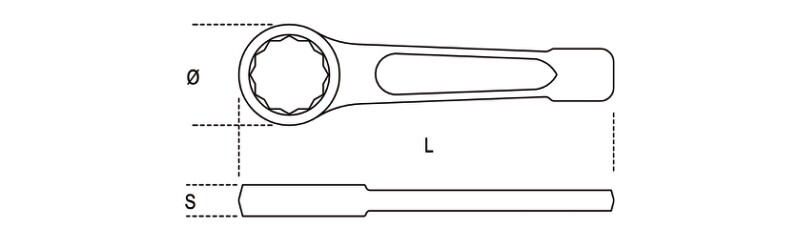 Beta Tools 78 BA/AS 11/16" Spark-Proof Bi-Hex Anneau Slogging Spanner ...