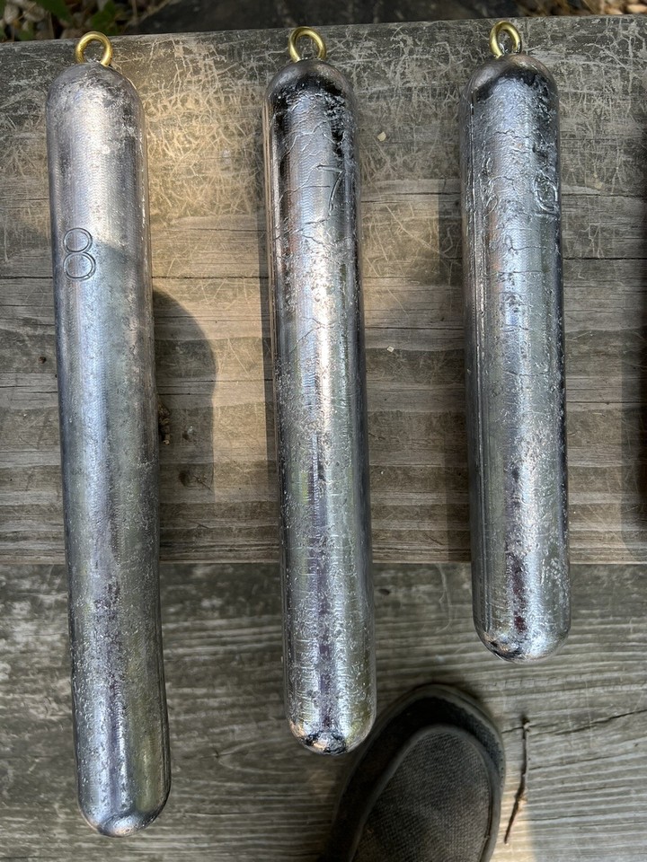DEEP DROP WEIGHTS 1-1/4 to 1-1/2 '' DIAMETER 1-10 LB Lead Weights ...