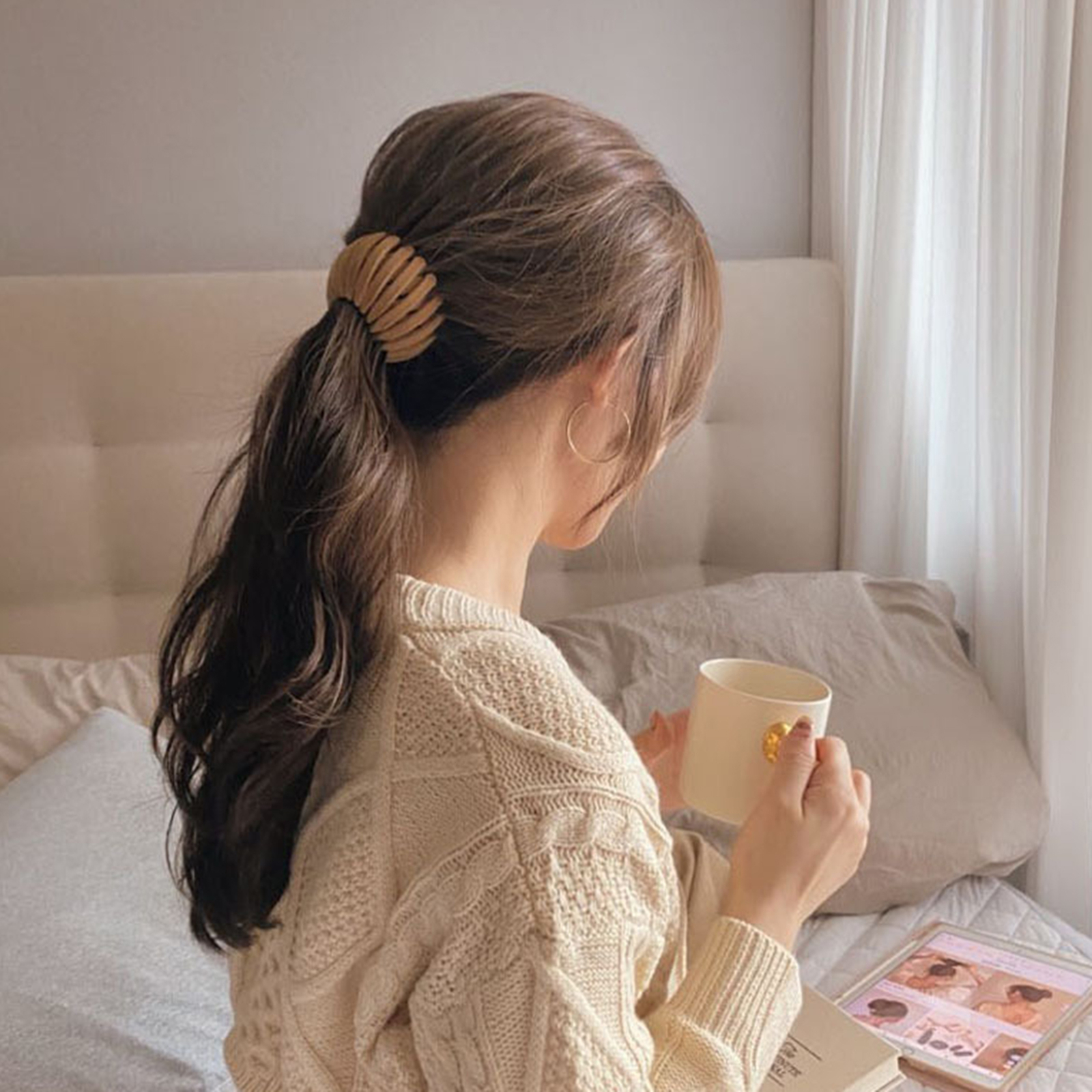 Bun Headband Lightweight Anti-deformed Durable Expanding Bun Hair Claw ...