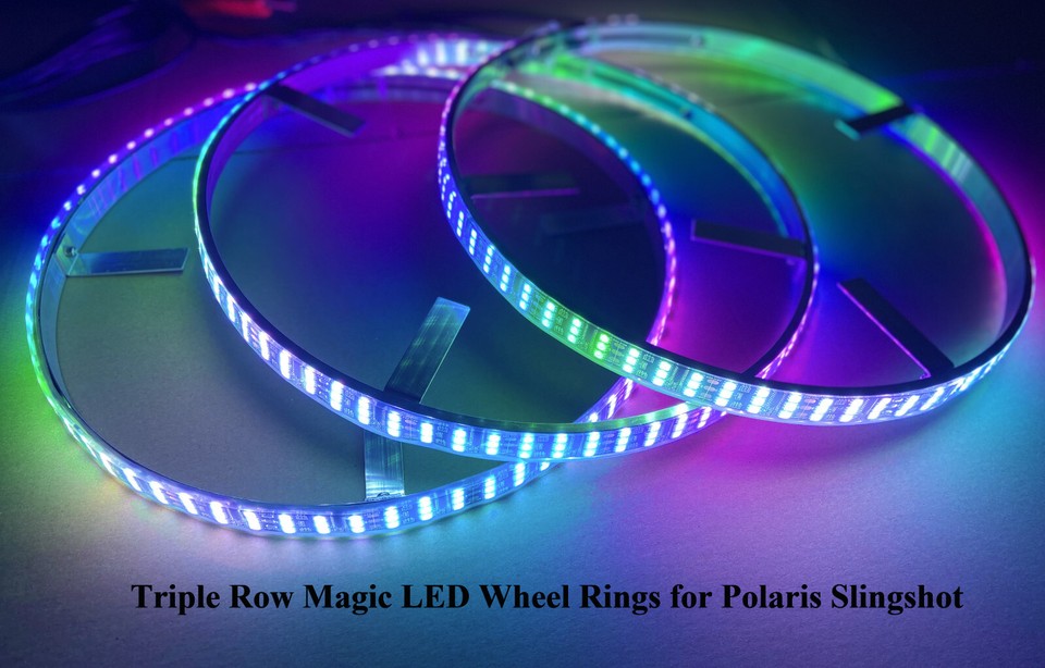 Polaris LED Underbody Light Kit Triple Row LED Wheel Ring Lights for ...