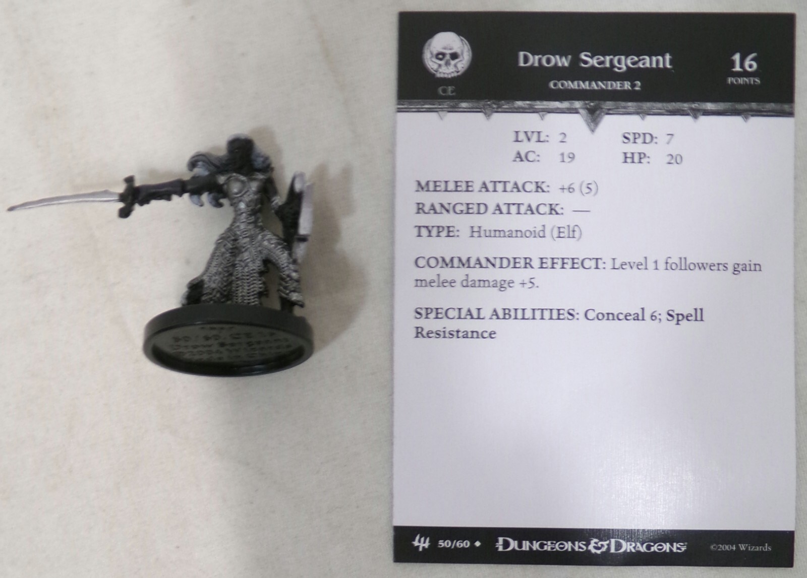 Wizards of the Coast Dungeons & Dragons Archfiends Drow Sergeant ...