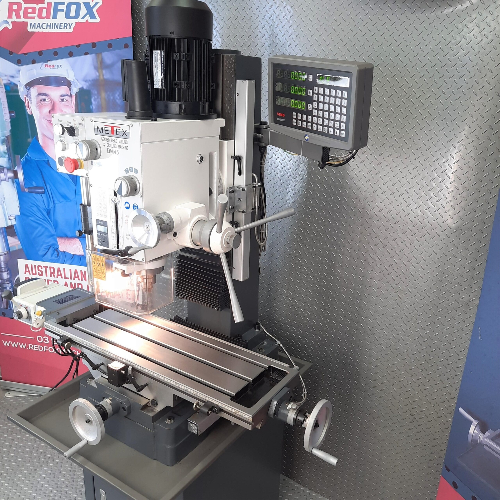 METEX DM45 Geared Head Milling Machine POWER DRO 240v Drilling Feed | eBay