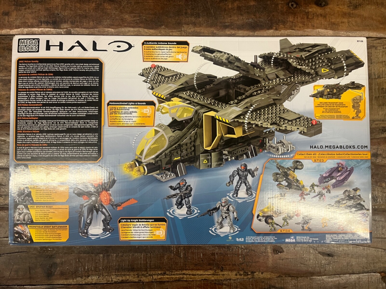 Mega Bloks Halo UNSC Pelican Gunship 97129 PACKAGING DAMAGE READ ...