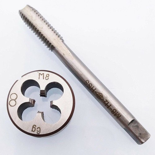 HSS M8 X 1.25mm Taper & Plug Tap & M8 X 1.25mm Die Metric Thread Right ...