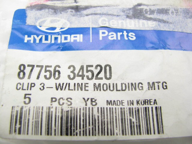 (5) Waist Line Moulding Mounting Retainer Clips OEM for Hyundai ...