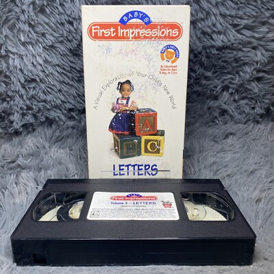 Baby’s First Impressions: Letters Volume 3 VHS Video ABC'S Learn The ...