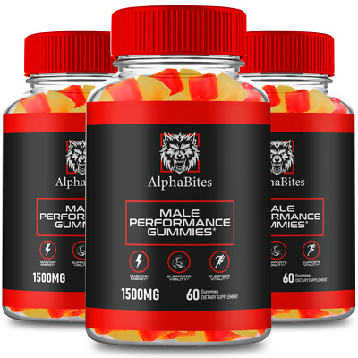 (3 Pack) AlphaBites Advanced Men Health Gummies, Alpha Bites Gummy (180 ...