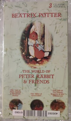 VINTAGE Beatrix Potter "THE WORLD OF PETER RABBIT AND FRIENDS" VHS Box ...