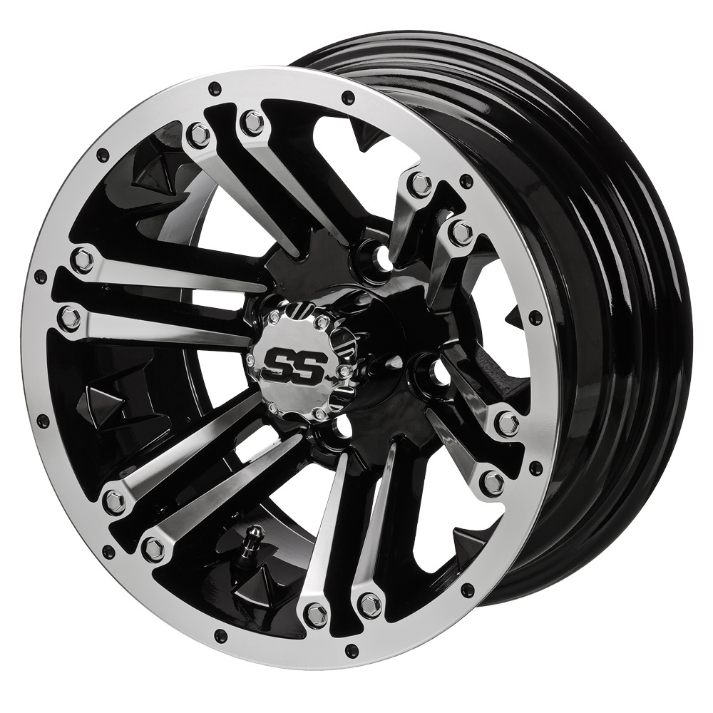 Set of ITP 12 SS LSI HD Aluminum Alloy Golf Cart Car Rims Wheels ...