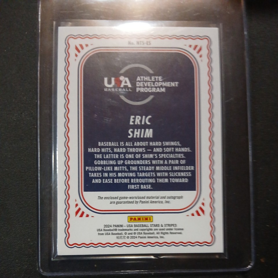 2024 stars and stripes baseball Eric Shim Patch Auto /199 | eBay
