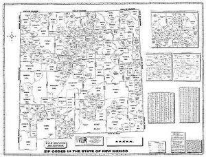 New Mexico Laminated Zip Code Wall Map | eBay