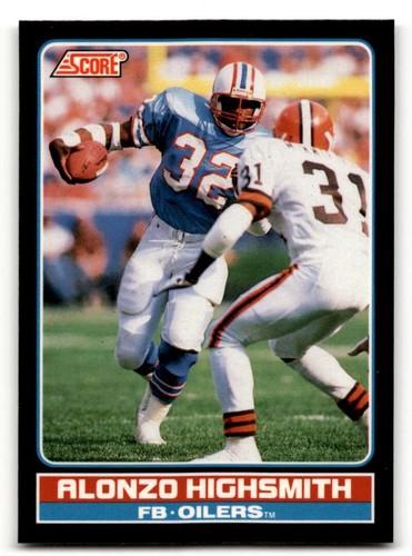 1990 Score #28 Alonzo Highsmith Houston Oilers Football Cards NM-MT ID ...