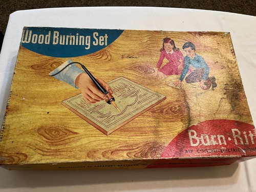 VINTAGE RAPAPORT BROS. BURN RITE WOOD BURNING SET WOOD Roy Rogers ...