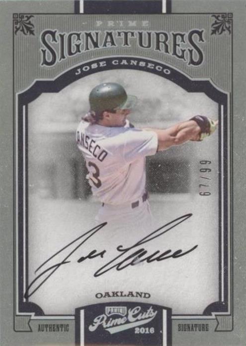 2016 Panini Prime Cuts - Prime Signatures Jose Canseco #PS-JC /99 (AU ...