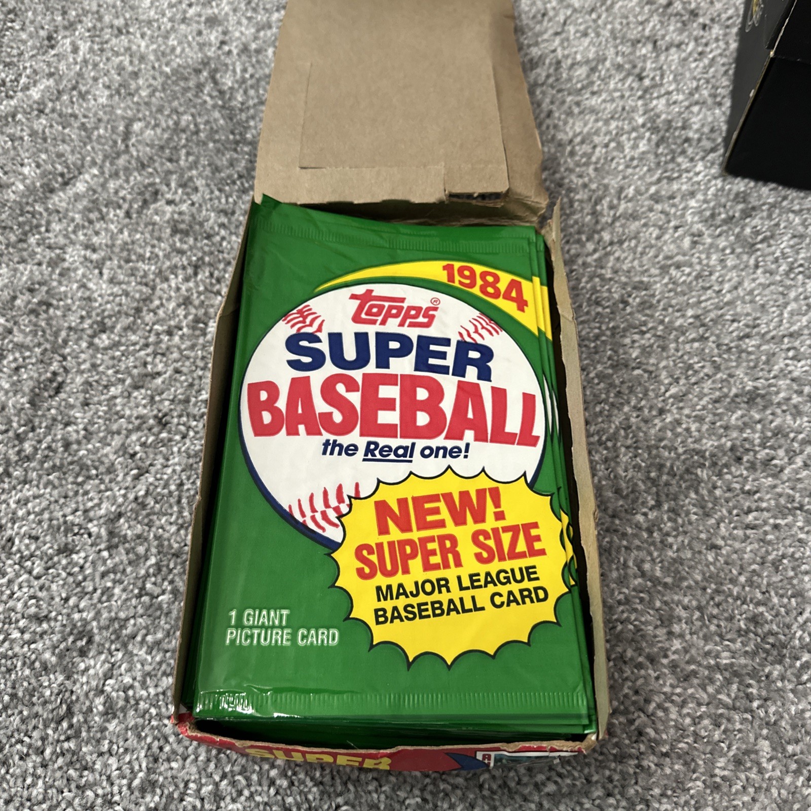 MINT CONDITION 1984 TOPPS SUPER BASEBALL WAX PACK BOX 36 SEALED PACKS ...