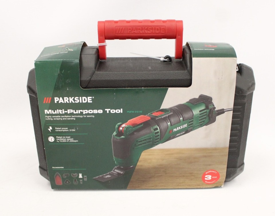 PARKSIDE Multi-Purpose Tool PMFW310H5 Unused Versatile Oscillating Tool ...