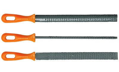 Holzraspel Raspel Feilen Set 3-tlg Satz Holz 200mm Flach Rund Halbrund ...