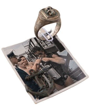 German navy force WW2 Diving military Kriegsmarine WW2 Skull ring ...