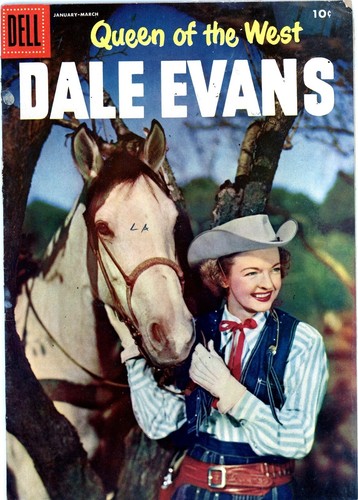 Queen of The West Dale Evans #10 1957-Dell -photo cover-Russ Manning-NO ...