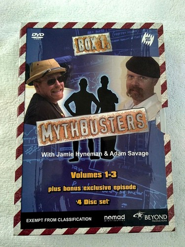 MYTHBUSTERS- BOX 1- VOLUME 1-3 – DVD, 4-DISC BOX SET, R-4, LIKE NEW ...