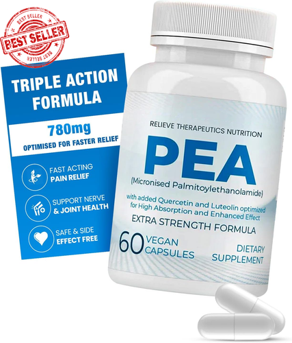 Palmitoylethanolamide Pea Supplement with Quercetin & Luteolin - High ...