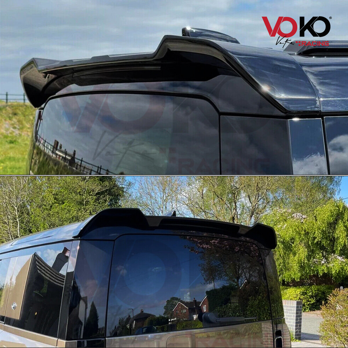LAND ROVER DEFENDER 110 90 L663 2020+ ROOF TOP SPOILER -A- GLOSS BLACK ...