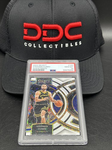 Stephen Curry 2023 Panini Select #145 White Disco /75 PSA 10 Gem Mint ...