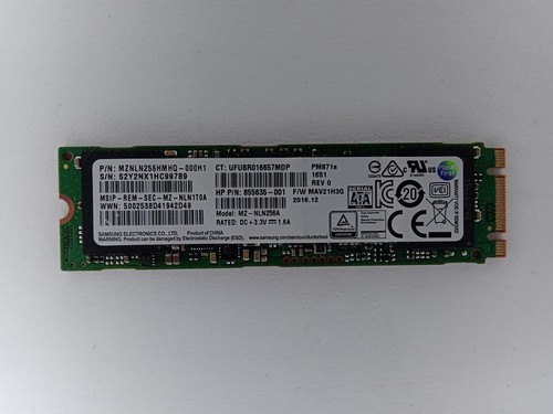 Samsung PM871a MZ-NLN256A 256GB 2280 M.2 SATA Solid State Drive SSD ...