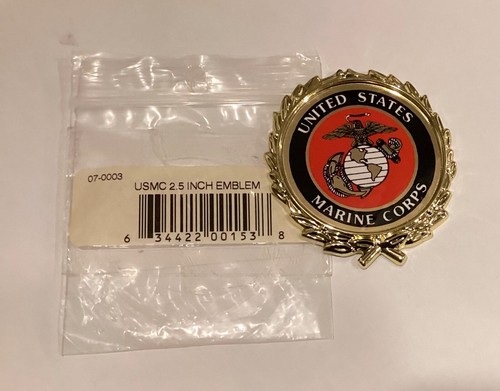 USMC Marine Corps Gold Tone Emblem Sticky Back, 2.5" Inch Diameter | eBay