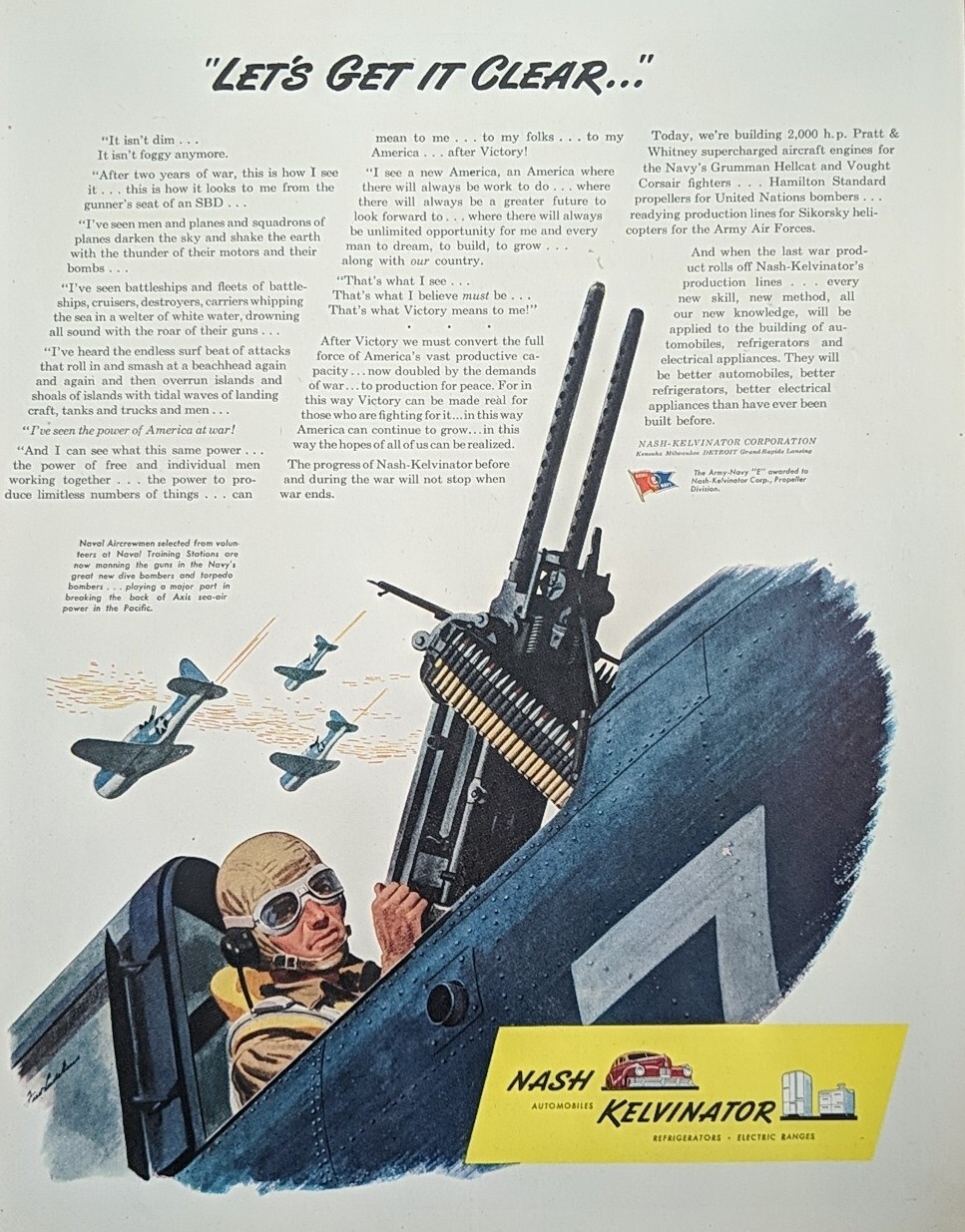 1943 WWll Nash Airplane Gunner Fighting Axis Forces | eBay