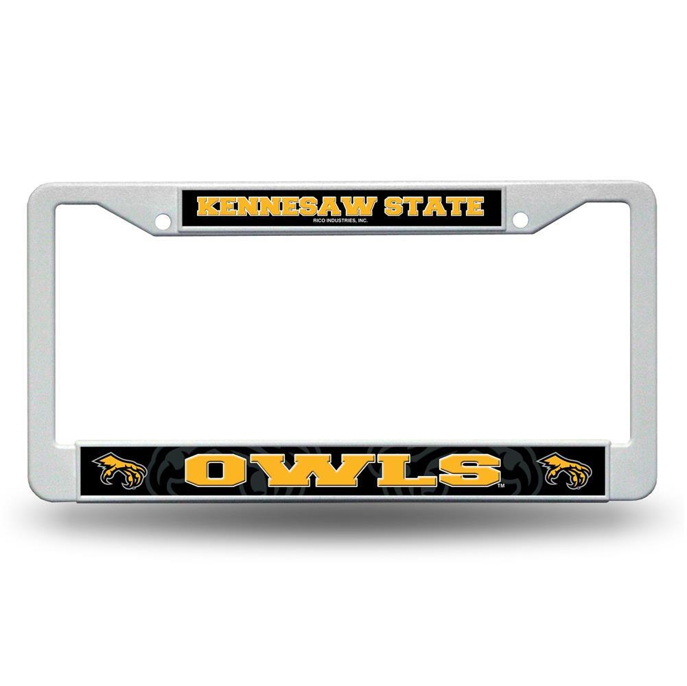 Kennesaw State Owls White Plastic License Plate Frame | eBay