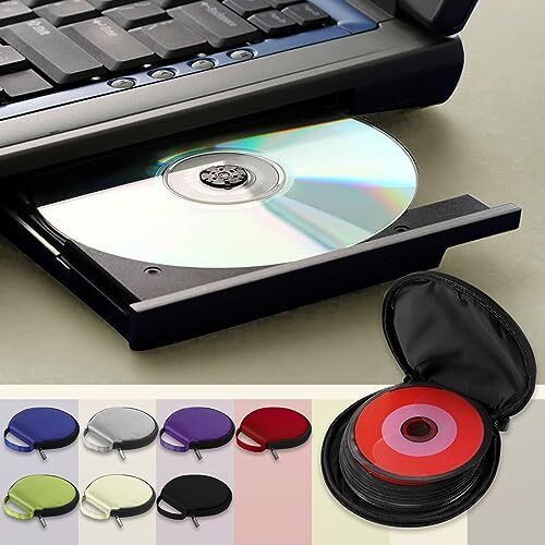 Oxford CD Case Disc Storage Wallet Folder Holder Round Capacity For ...