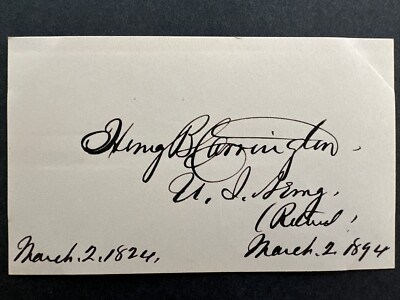 Colonel HENRY B. CARRINGTON Signed Autograph US Civil War Signature ...