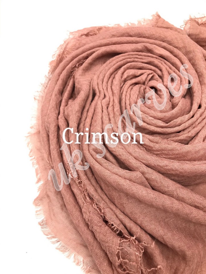 New Style Crinkle Scarf Hijab Plain Maxi Headscarf Crimp Scarves Shawl ...