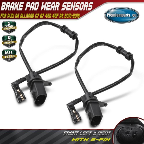 2x Brake Pad Wear Sensors Front for Audi A6 C7 A7 4GA 4GF A8 D4 10-18 ...