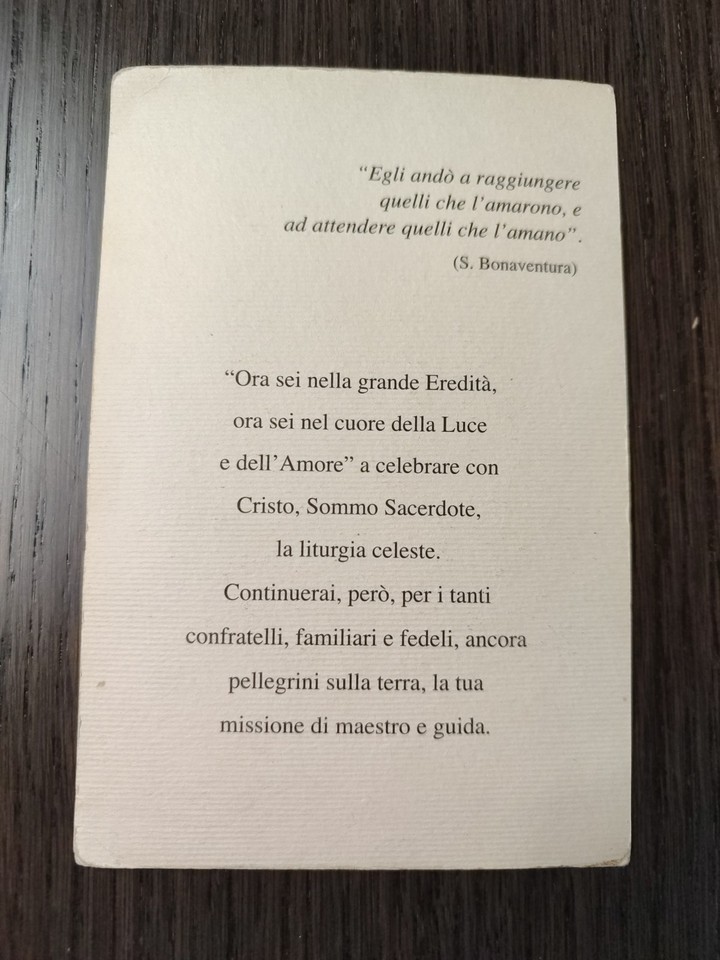 Padre Clemente Paolino, Holy Card, Gragnano, Sarno | eBay UK