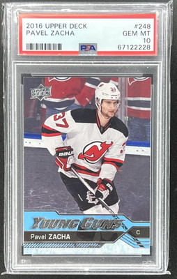 2016-17 Upper Deck Series One Pavel Zacha Young Guns PSA 10 #248 Rookie ...