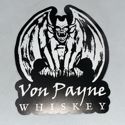 Von Payne Whiskey Sticker/ Decal- Gargoyle Logo - New - Height 4” | eBay