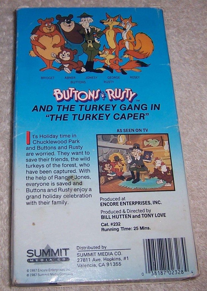 Buttons & Rusty And The Turkey Gang: The Turkey Caper VHS Video ...