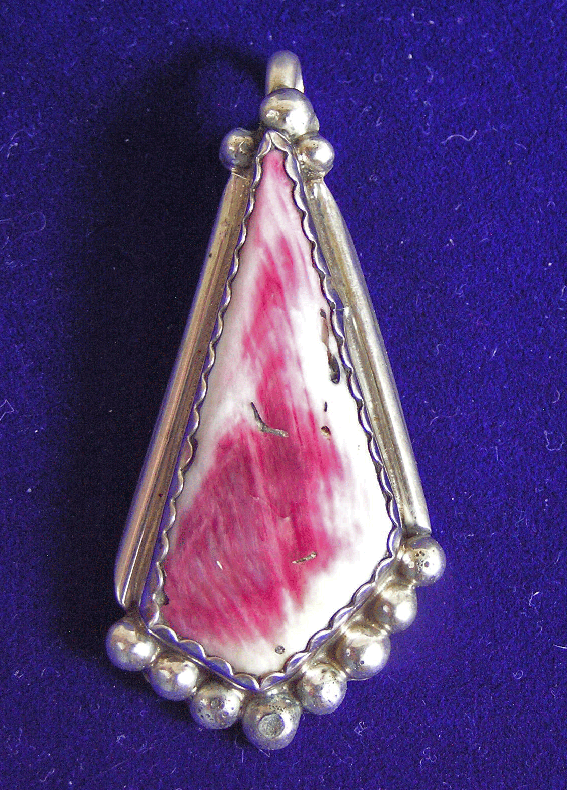 Vintage Navajo Roy Buck Sterling Silver Purple Spiny Oyster Pendent ...