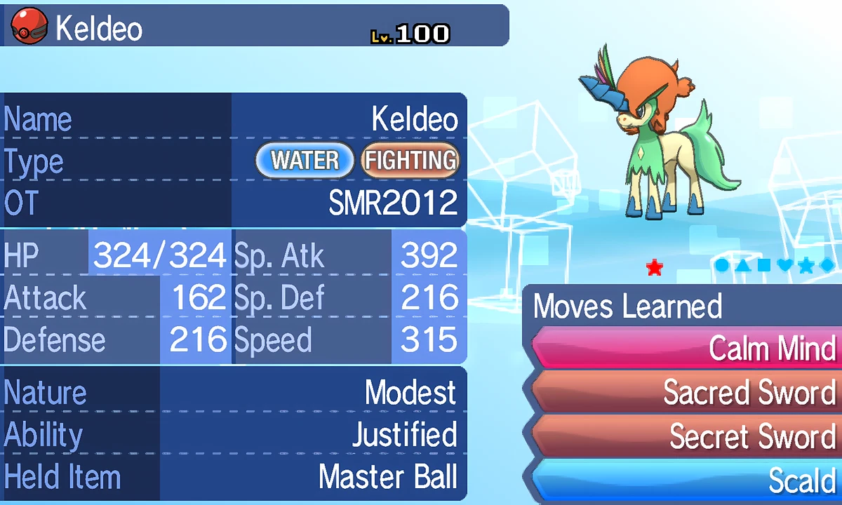 Shiny Keldeo Resolution Form
