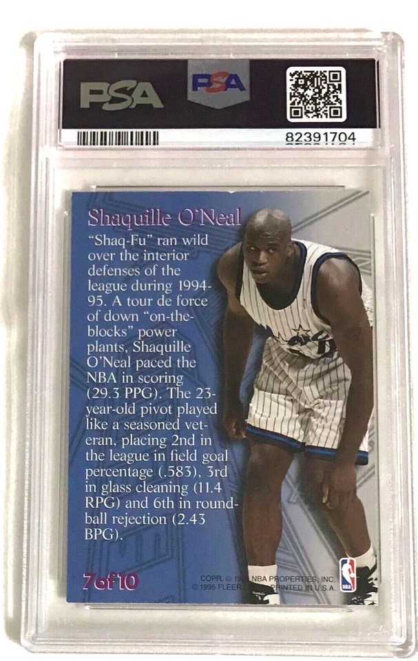 1995 Metal Steel Tower #7 Shaquille O'Neal PSA NM-Mint 8 | eBay